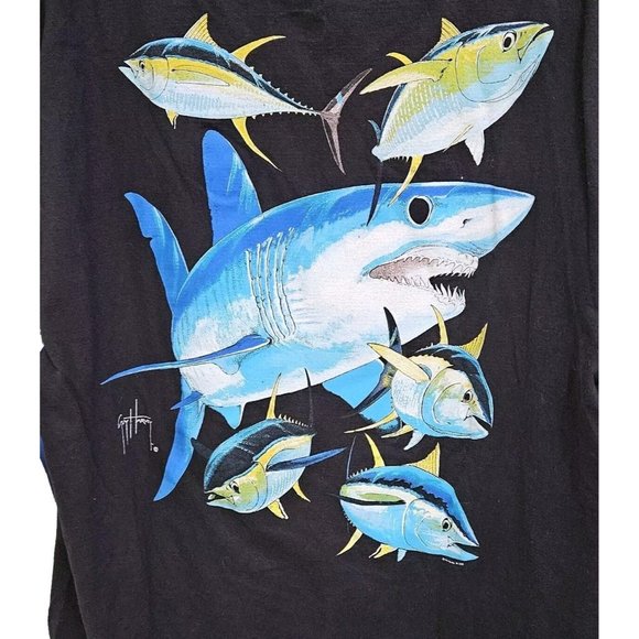 Guy Harvey | Shirts | Guy Harvey Pocket Tshirt Small 0 Cotton Black ...